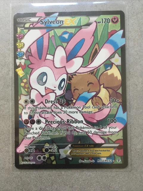 SYLVEON-EX #RC32/RC32 GENERATIONS Full Art Pokemon Card Holo Full Art ...