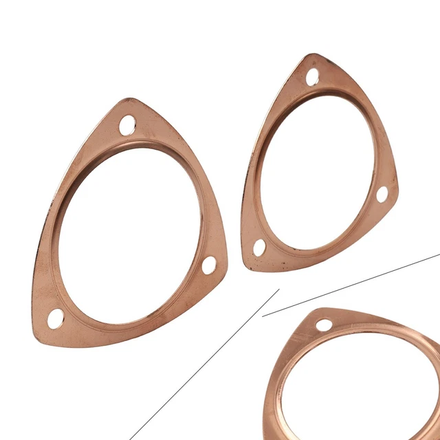 2X 3.5& COPPER Header Pipe Collector Flange Gaskets For Chevy SBC BBC ...