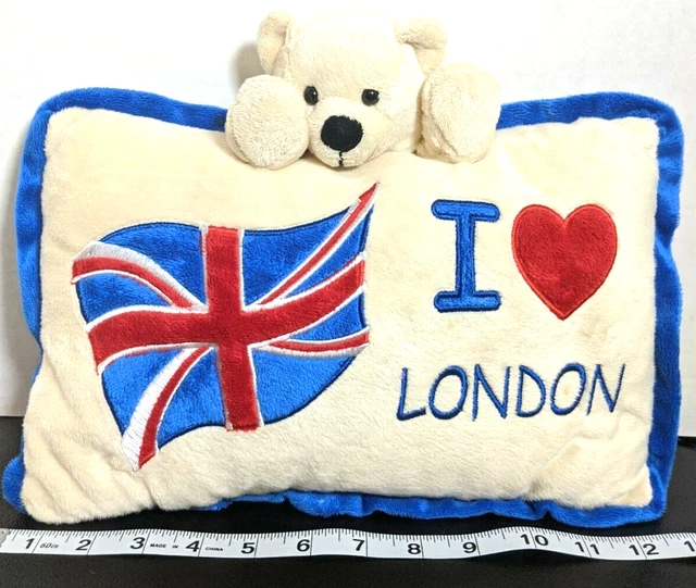THOMAS BENACCI I Love Heart London Teddy bear Pillow Stuffed Plush £7. ...
