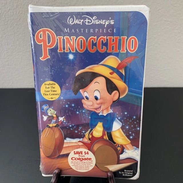 WALT DISNEY PINOCCHIO VHS 239 Masterpiece Edition Factory Sealed R1S1B3 ...