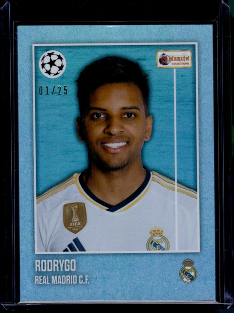TOPPS MERLIN HERITAGE 23-24 Rodrygo Real Madrid Parallelo 01/25 EUR 36 ...