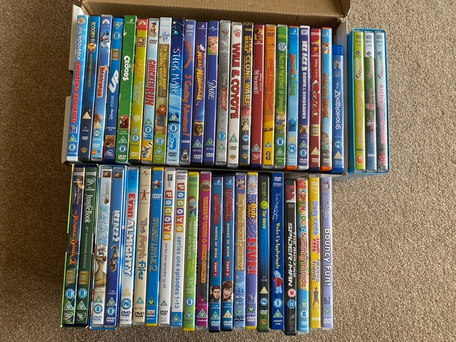 CHILDREN’S DVDS DISNEY Peter Rabbit Balamory Noddy Pingu Ice Age £52.00 ...