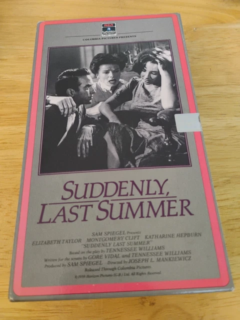 SUDDENLY LAST SUMMER (VHS, 1984) RCA Side Open Box Bb20 £3.86 - PicClick UK