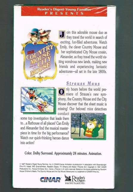THE COUNTRY MOUSE and the City Mouse Adventures VHS Brand New £1.88 ...