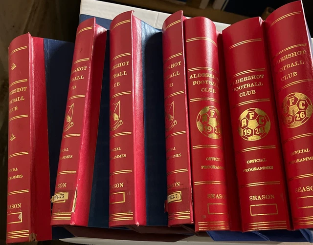 ALDERSHOT FC PROGRAMME Binders 1970s Empty X7 £35.00 - PicClick UK