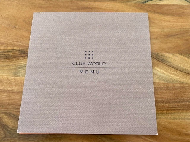 BRITISH AIRWAYS ** Club World ** Inflight Menu Card / Menükarte ** JUL ...