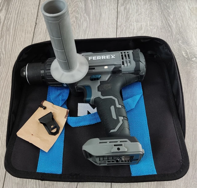 ALDI FERREX 20V Cordless Impact Drill Activ Energy Metal Chuck BARE ...