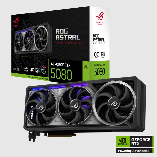 ASUS ROG ASTRAL GeForce RTX 5080 O16GB GDDR7 Quad-fan design £2,349.99 ...