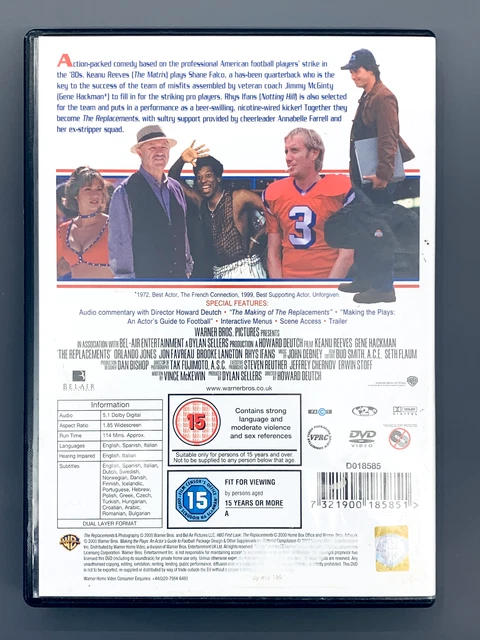 LE RISERVE THE Replacements DVD Film Keanu Reeves Gene Hackman In ...