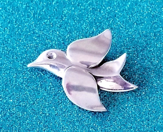LARGE RARE RETIED Bird In Flight James Avery Pin Brooch in Original Box ...