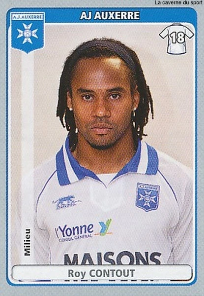 N°038 ROY CONTOUT # AJ.AUXERRE Royal Mouscron-Péruwelz STICKER PANINI ...