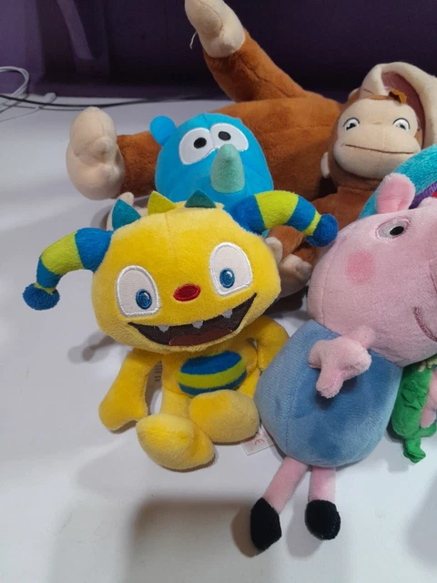 PLUSH TOYS CURIOUS George MLP Hugglemonster Bubble Guppy Raggles Wooly ...