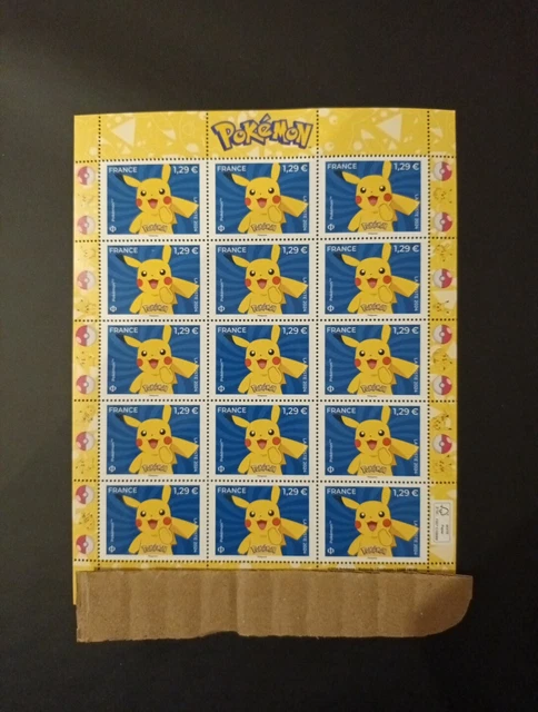 TIMBRE POSTE PLANCHE Pokemon Limited FR Post Poke Foil Holo Pokémon ...