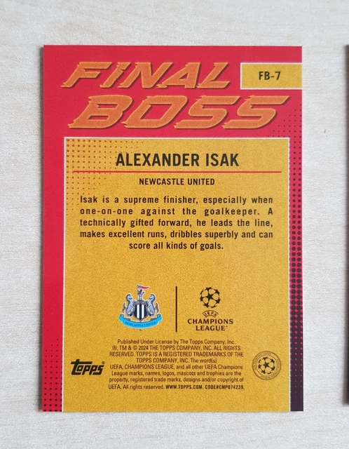 CARTE ALEXANDER ISAK Final Boss - FB-7 - Topps Superstars 2024 EUR 6,91 ...