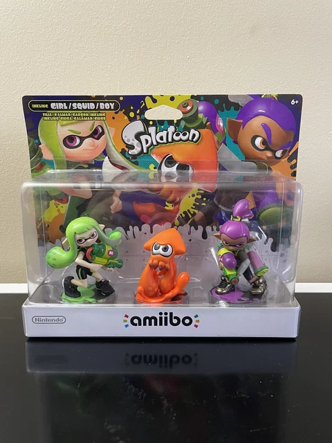 SPLATOON ALTERNATE COLOR Inkling Girl Squid Boy Amiibo Orange 3 pack ...