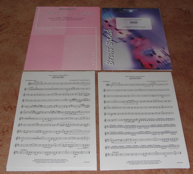 LARA FABIAN I Will Love Again & Adagio Original sheets Music Edition ...