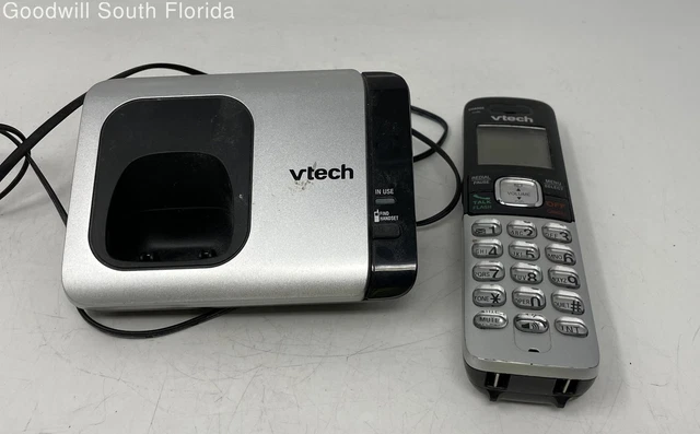 VTECH MODEL CS6719 Silver Black Portable Cordless Telephone Not Tested ...