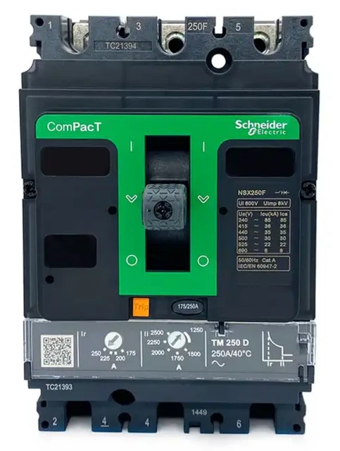 SCHNEIDER ELECTRIC - MCCB 250A 3P Circuit breaker ComPacT 25kA/415 ...