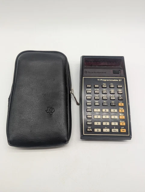 CALCULATRICE TEXAS INSTRUMENT programmable TI 57, avec pochette EUR 35 ...