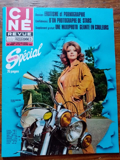CINÉ-REVUE-N°49-1970- SYLVA KOSCINA , Marilyn Monroe - Alain delon- BB - Ventura EUR 25,00 ...