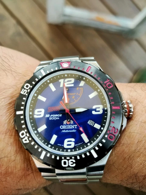 OROLOGIO ORIENT M-FORCE STI Subaru limited edition automatic watch rare ...