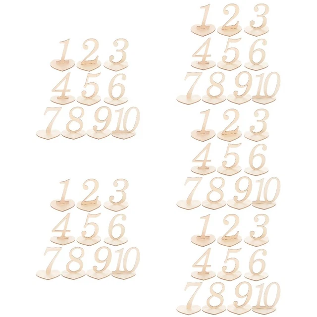 50 PCS HOCHZEITSTABELLE Zahlen Empfangstabelle Zahlen Herz Basistabelle ...