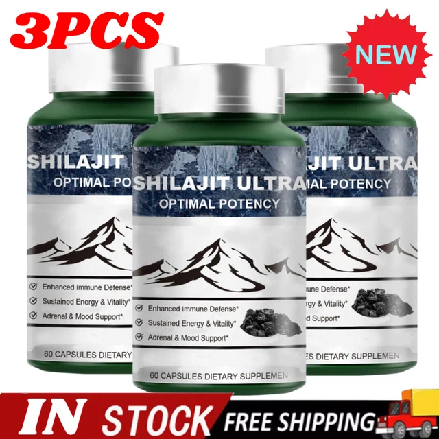 3X SHILAJIT ULTRA OptimalPotency, ShilajitExtract with L-Arginine, Pure ...