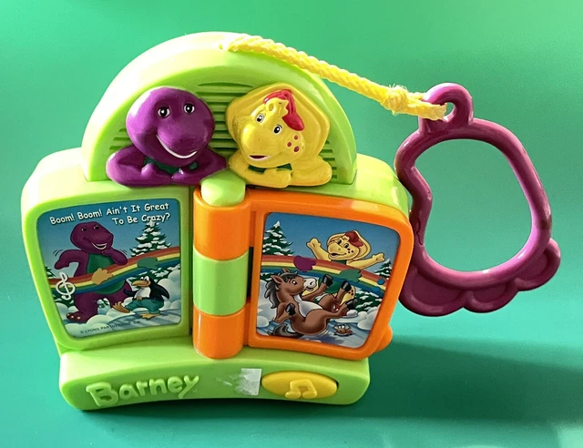 VINTAGE 2002 MATTEL Mini Classic Barney & Bj See N Say Clip On Toy ...