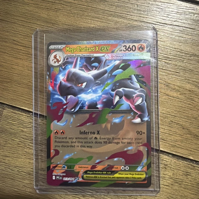 MEGA CHARIZARD X ex Double Rare 13/94 Phantasmal Flames Pokémon NM/M £6 ...
