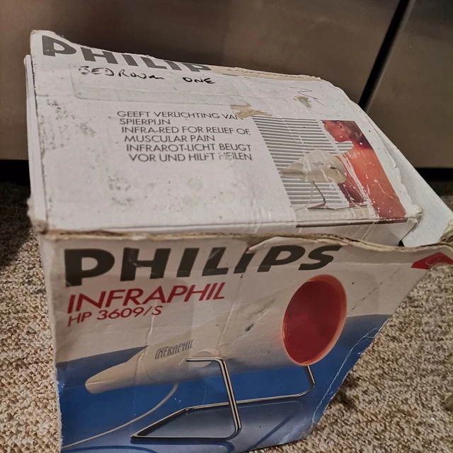 VINTAGE PHILIPS INFRAPHIL HP3609 S Infrared Heat Health Lamp Injury ...
