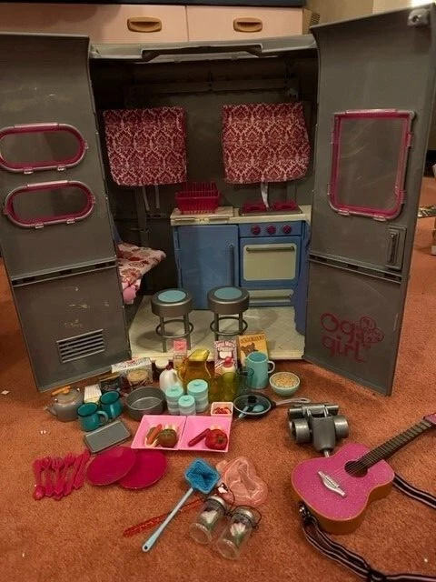 OUR GENERATION OG Seeing You Camper Van lots of extra accessories £30. ...