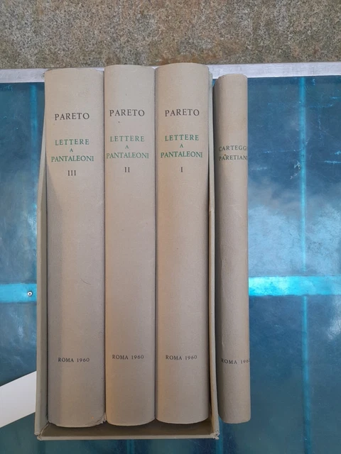 LETTERE A MAFFEO Pantaleoni 1890-1923. + Carteggi Paretiani 1892-1923 4 ...
