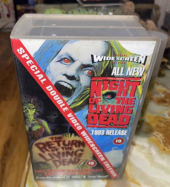 NIGHT OF THE Living Dead & The Return Of The Living Dead Vhs Double ...