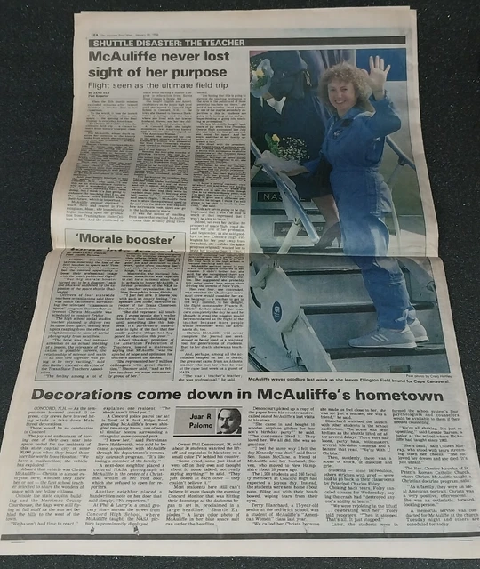 VINTAGE NEWSPAPER NASA Space Shuttle Challenger Disaster 1986 Rare ...