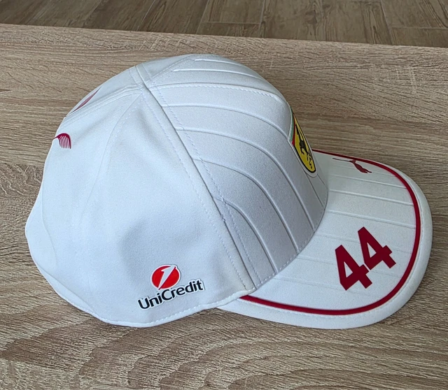 F1 PUMA FERRARI MIAMI 2025 Lewis Hamilton DRIVER Cap Hat PRO ATHLETE ...