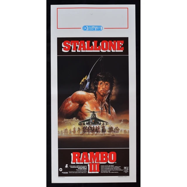 AFFICHE RAMBO III 3 Sylvester Stallone Richard Crenna Jerry Goldsmith ...