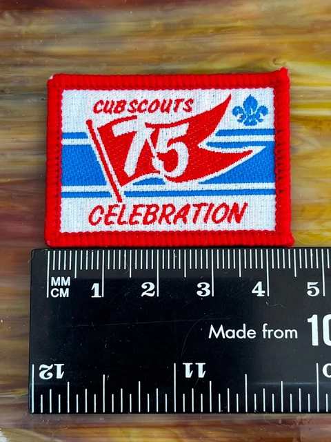 VINTAGE CLOTH CUB Scouts 75th Anniversary Badge £1.75 - PicClick UK
