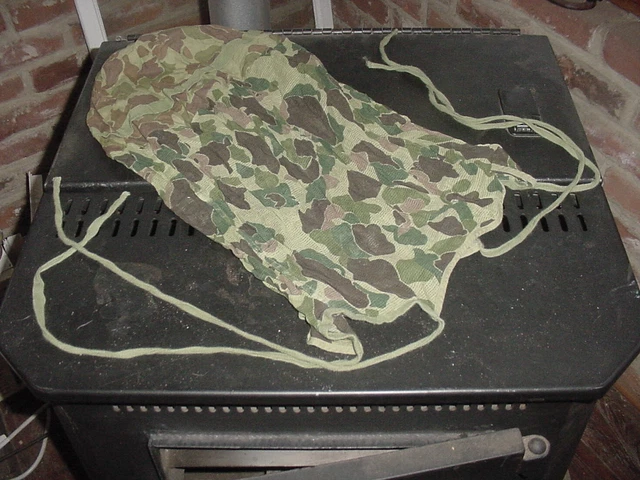 WW2 USMC Us Army Camo Helmet Cover Face Cover Mosquito Net £16.62 ...