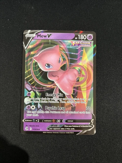 POKÉMON TCG MEW V Fusion Strike 113/264 Holo Ultra Rare $5.00 - PicClick AU