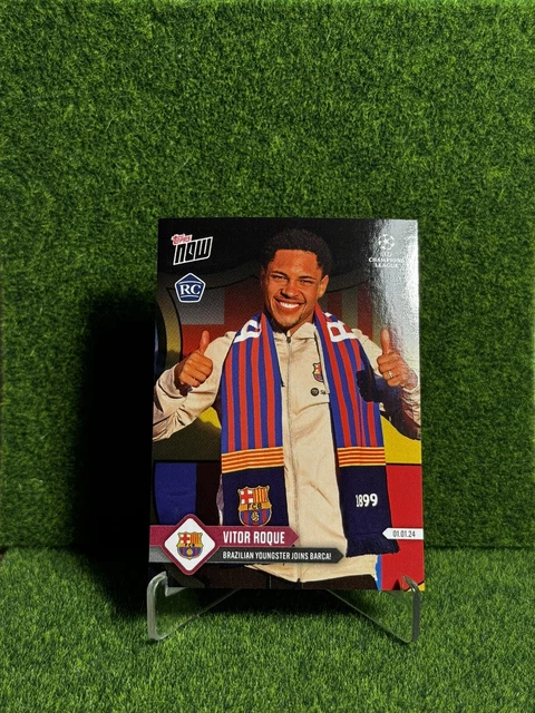 VITOR ROQUE - 2023/24 Topps Now UCL - #87 Rookie Card RC FC Barcelona ...