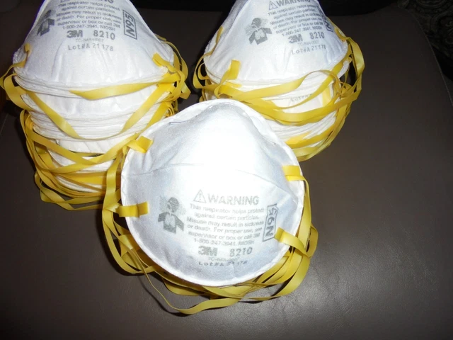 3M 8210 N95 Particulate Respirator NIOSH Approved Face Masks without ...
