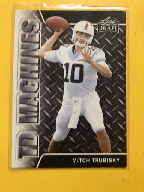 2017 LEAF DRAFT Machine Td Mitchell Trubisky Qb N C Tarheels/Chicago ...