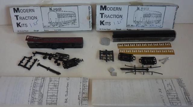 N GAUGE MTK MODERN TRACTION KITS BR Mk.1 SUBURBAN COACH KITS x 2 - 2nd ...