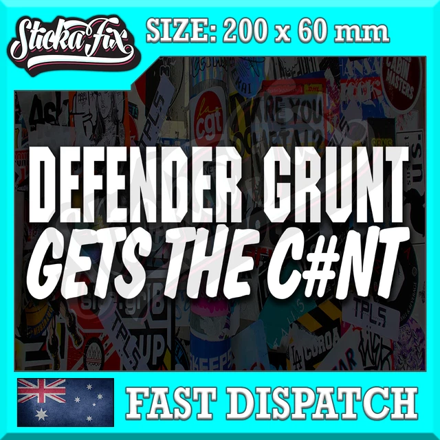 DEFENDER 4X4 CAR vinyl STICKER funny DECAL 4WD Truck Drift Ute Van EUR ...