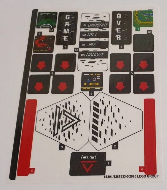 LEGO® NINJAGO® STICKER aus Set 71712 stk01 Aufkleberbogen Tempel des ...