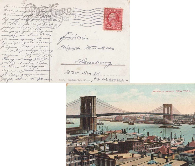 NEW YORK NEW York Sta. K 1909 machine 1870-1946 2c Washington Franklin ...
