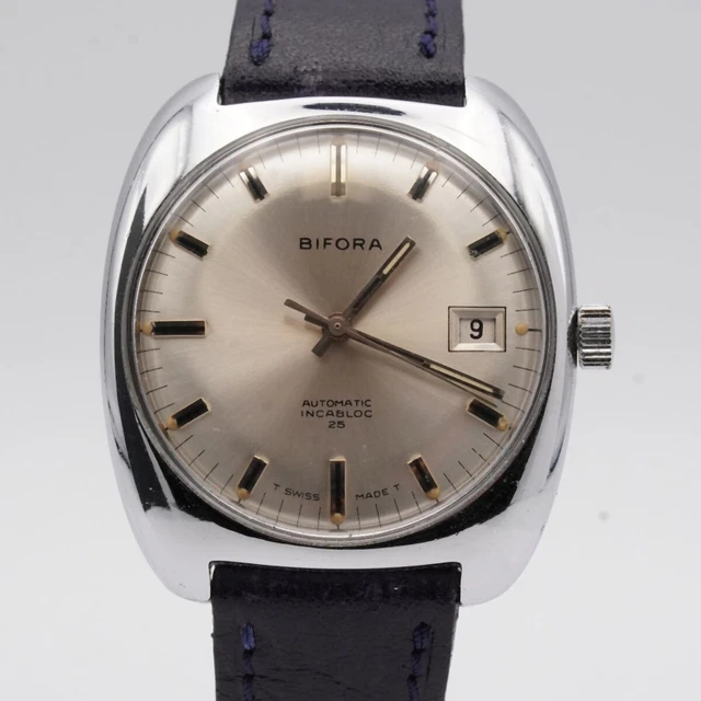BIFORA AUTOMATIC MEN'S Vintage Watch 35MM Nice Condition with Leather ...