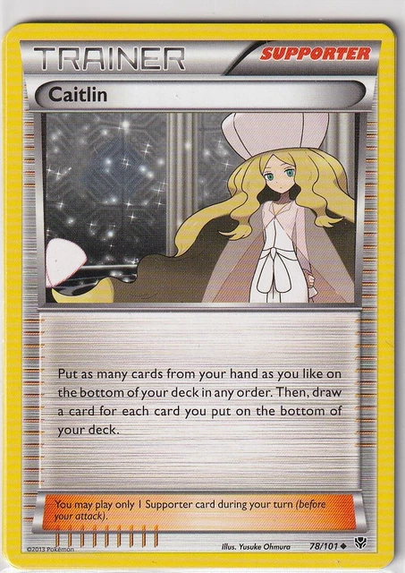 POKEMON CARTE PLASMA Blaster Numéro 78/101 Caitlin Anglais EUR 1,00 ...