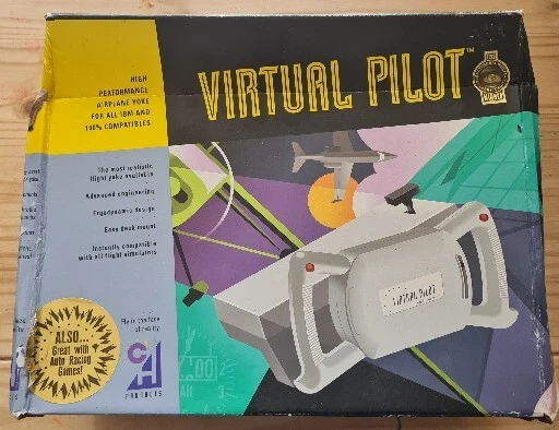 VIRTUAL PILOT YOKE steering wheel Flight Simulator PC Gaming Vintage ...