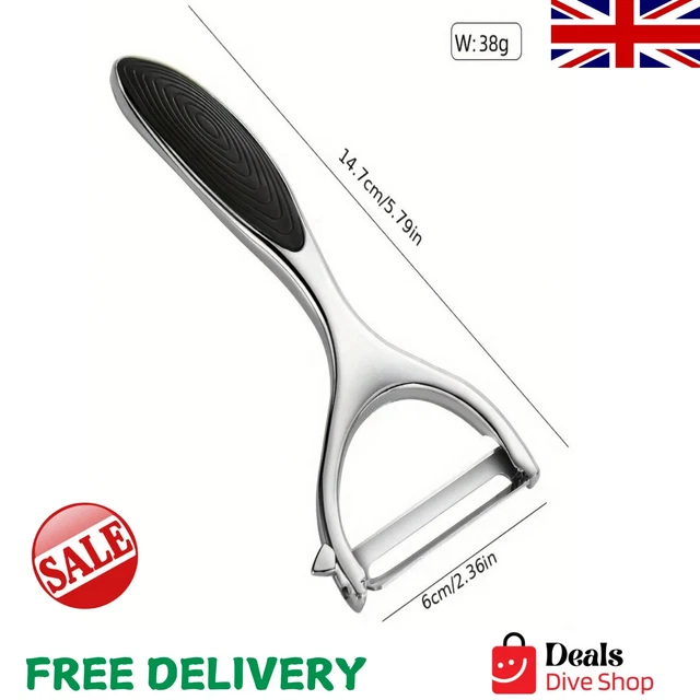 HEAVY DUTY CHROME Alloy Kitchen Potato Peeler Fruit Vegetable Rapid ...